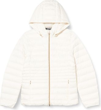Geox Damen W Jaysen Hood JKT Jacket, BRILLIANT WHITE, D 36 (Herstellergröße IT 42)