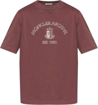 Moncler Homme, Tops, Rouge, Taille: XL T-shirt Graphique