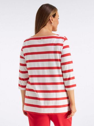 Sheego T-Shirt U-Boot-Shirt 3/4-Arm