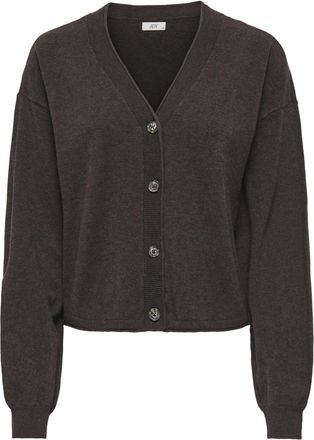 Jacqueline de Yong JdY Damen Jdyamore Life L/S Vn Roll Edge Cardi KNT, Bracken, L