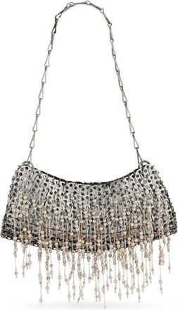 Paco Rabanne 1969 Umh&auml;ngetasche mit Fransen - - Bags - Damen - Grau - ONE SIZE