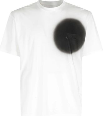 Maison Margiela Homme, Tops, Blanc, Taille: S Spray T-Shirt
