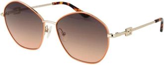 Guess Femme, Accessoires, Jaune, Taille: ONE Size Lunettes de soleil &eacute;l&eacute;gantes avec monture en m&eacute;tal et plastique