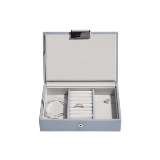 Stackers Schmuckbox mit Fächern und Deckel blau