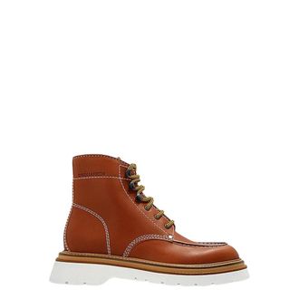 Dsquared2 Camel Leder High Lace-up Stiefel - - Shoes - Herren - Braun - 41 EU