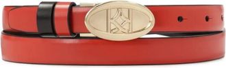Kazar Femme, Accessoires, Rouge, Taille: 100 CM Ceinture bicolore avec boucle demi-ronde avec monogramme