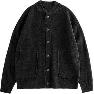 Generic 2026 Printemps Femmes Pull Pull Couleur unie &Eacute;pais Col Haut Unisexe Hiver Jeunesse L&acirc;che Tricot Ananas, Noir, XXL