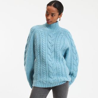 La Redoute Collections Pull Col Montant En Grosse Maille Torsad&eacute;e