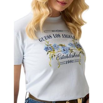 Guess T-shirt imprim&eacute; &agrave; col rond en coton