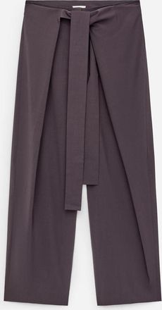 Arket Elegante Hose Im Wickeldesign -Braun