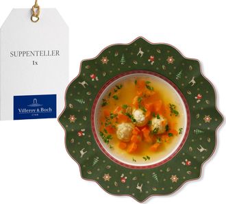 Villeroy & Boch Villeroy und Boch Toys Delight Gr&uuml;ner Suppenteller, 26 cm, Premium Porzellan
