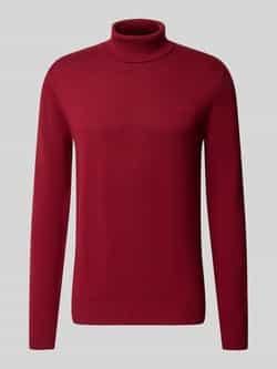 Christian Berg Regular Fit Strickpullover aus Baumwoll-Woll-Mix mit Rollkragen