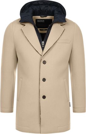 Indicode Herren INApostolos Softshell-Mantel mit Kapuze | Herrenmantel Winter Mantel Jacke M&auml;nner Irish Cream, XL