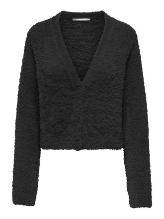 Only Damen Onliggy Ls Crop V-neck Cardigan Knt, Schwarz, S