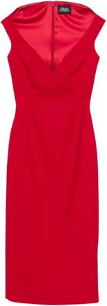 Solace London Femme, Robes, Rouge, Taille: 38 FR V-neck Sleeveless Dress