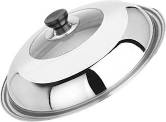 Cabilock Couvercle De Casserole Inox 34 Cm En Acier Inoxydable Et Verre R&eacute;sistant &agrave; La Chaleur Pour Po&ecirc;le &agrave; Frire Maison Usage Multifonction La Cuisine