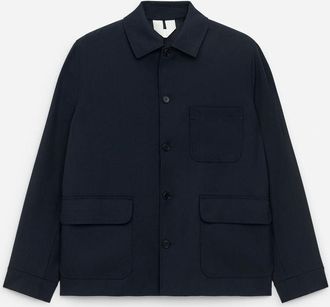 Arket Jacke Aus Wollmischung In Hopsack-Bindung -Blau