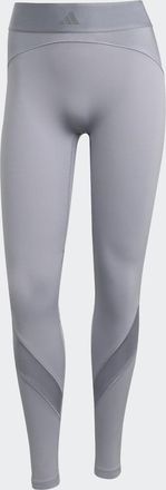 adidas adidas Performance - Hyperglam - Legging long brillant - Halo argent&eacute; / gris