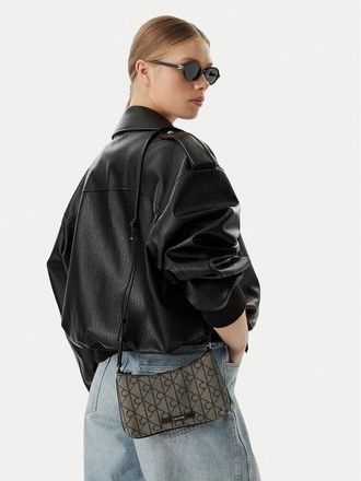 Calvin Klein Handtasche Emblem Aop LV04F1164G Schwarz