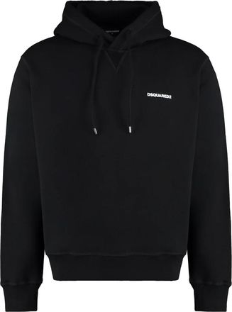 Dsquared2 Homme, Sweatshirts et sweats &agrave; capuche, Noir, Taille: XL Cotton Sweat &agrave; capuche