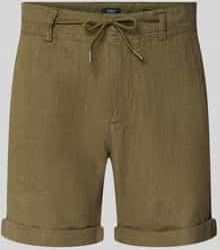 Mc Neal Leinenshorts mit Bindeg&uuml;rtel und Ges&auml;&szlig;taschen