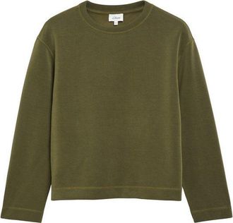 s.Oliver Sweatshirt Sweatshirt Scuba-Sweatshirt mit weitem Arm