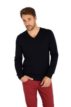 Armor Lux Herren V-Ausschnitt Henvic aus Baumwolle Pullover, Blau (Navire 300), Large
