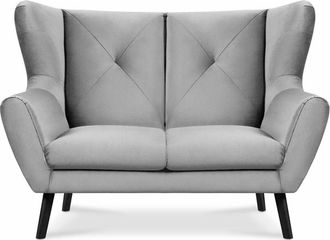 Konsimo Miro Elegantes 2-Sitzer-Sofa, hellgrau - Konsimo