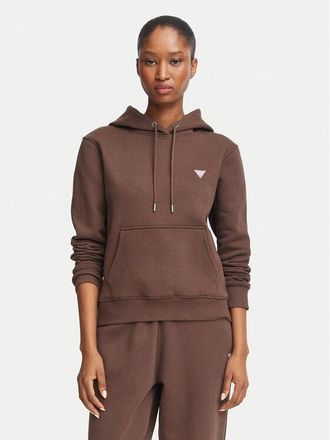 Guess Sweatshirt W4YQ04 KC811 Dunkelbraun Regular Fit