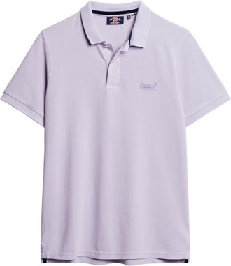 Superdry Herren Destroyed Polohemd Hell Lavendel Lila L