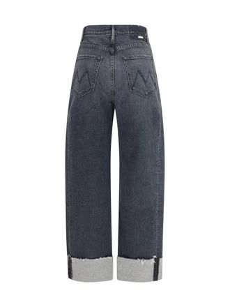 Mother Womens Jeans Half Pipe Frayed Flood Cuff Red Cotton