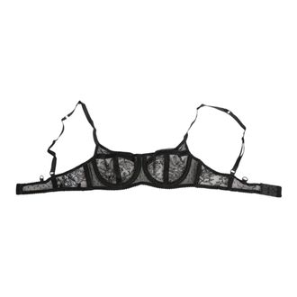 Dolce & Gabbana Femme, Sous-v&ecirc;tements, Noir, Taille: 38 FR Soutien-gorge &agrave; armatures en dentelle transparente