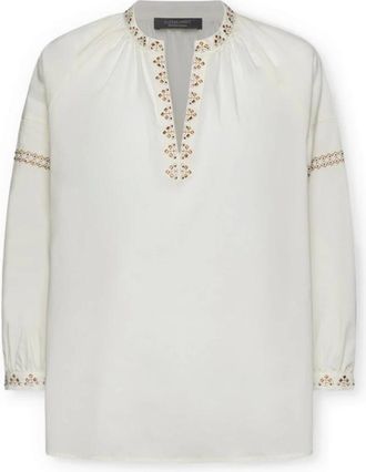 Elena Miro Damen, Blusen & Hemden, Weiß, MGröße