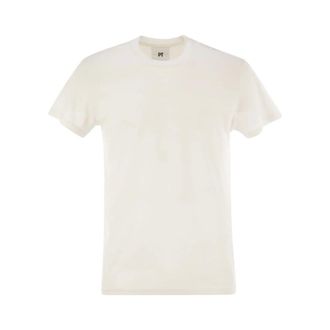 PT01 Pt01, Homme, Tops, Blanc, Taille: M T-shirt en jersey