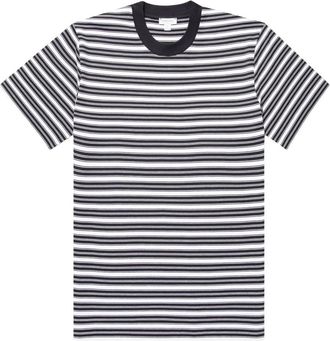 Sunspel Homme, Tops, Multicolore, Taille: L T-Shirt Ray&eacute; &Eacute;pais Coupe D&eacute;contract&eacute;e