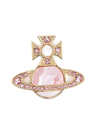 Vivienne Westwood Ohrringe - Orb Motif Crystal Embellishment Stud Earrings - Gr. unisize - in Mehrfarbig - f&uuml;r Damen