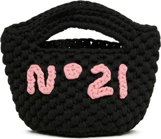 N&deg;21 Femme, Sacs, Noir, Taille: ONE Size Crochet Tote Bag