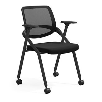 Generic Moderner B&uuml;rostuhl mit Tisch und Rollen, klappbarer Sessel f&uuml;r Homeoffice, Schule, Konferenzraum, ergonomischer Schreibtischstuhl f&uuml;r Schulung und Woh