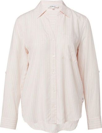 s.Oliver Langarmbluse Bluse Flie&szlig;ende Streifenbluse aus Viskose mit Turn-up