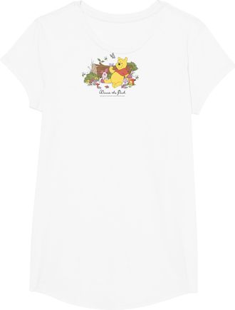 Disney Winnie The Pooh Piglet And Pooh Floral Butterfly T-Shirt