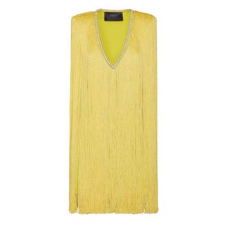 Philipp Plein Femme, Robes, Jaune, Taille: 42 FR Fringe Mini Dress