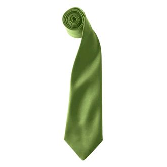Premier Colours Herren Satin Clip Krawatte (2er Pack) (Oase Gr&uuml;n)
