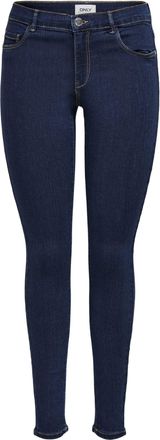 Only Damen Onlrain Life Reg Skinny DNM Noos Freizeithose, Dark Blue Denim, XS / 34L EU
