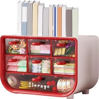 Generic Schreibtisch-Organizer - Aufbewahrungsregal aus Bambus, Einkaufswagen mit mehreren F&auml;chern, kompaktes Schreibtischregal | Aufbewahrungsbox f&uuml;r Schreib