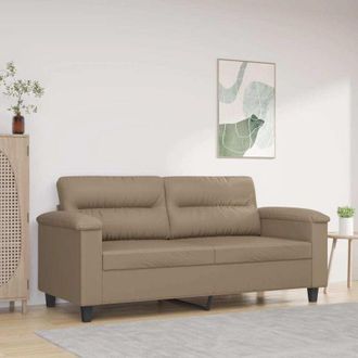 vidaXL 2-Sitzer-Sofa Cappuccino-Braun 140 cm Kunstleder - Vidaxl