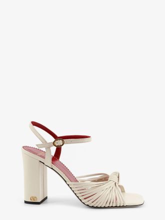 Valentino Garavani VG Annet leather sandals with metal VLogo - VALENTINO GARAVANI - gender_Woman