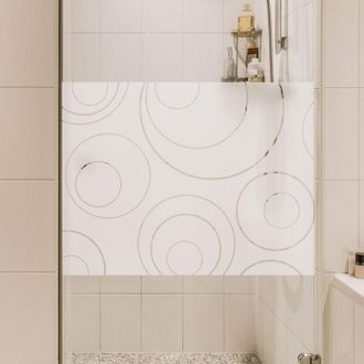 Generic Sichtschutzfolie Matt Glasfolie klebend Badezimmer Bad Dusche Scheibe selbsthaftend selbstklebend Fensterfolie Klebefolie Duschfolie Milchglasfolie wa