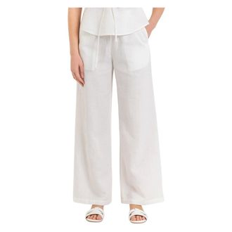 Kocca Femme, Pantalons, Blanc, Taille: 42 FR Pantalon large taille haute