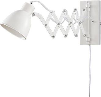 Lindby Applique Murale Merle (Moderne) en Blanc Métal e. a. pour Chambre à coucher (1 lampe,à E14), Lampe Eclairage Luminaire Mural