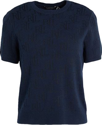 Ralph Lauren MONOGRAM JACQUARD SHORT-SLEEVE SWEATER